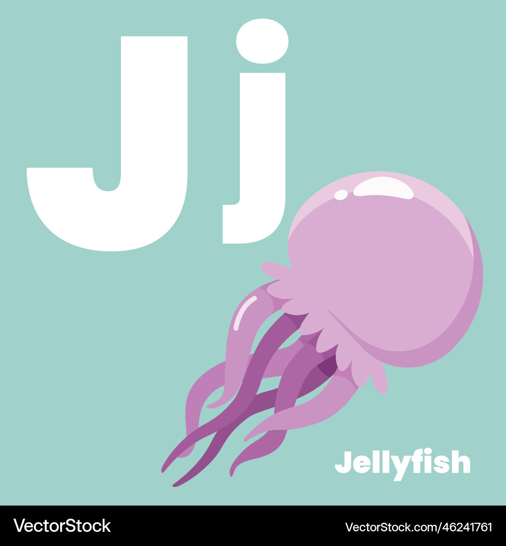 Cute children abc alphabet flashcard words Vector Image