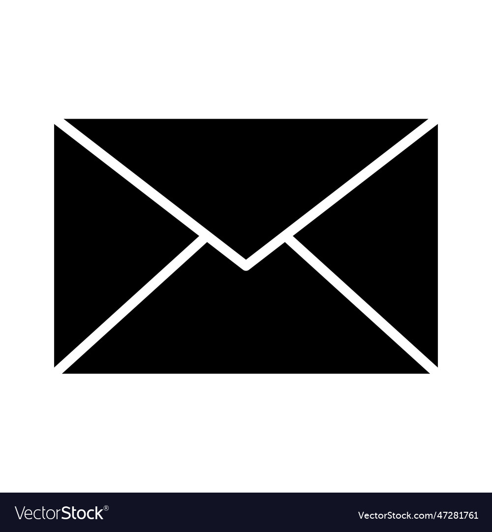 Email glyph icon for personal and commercial use Vector Image