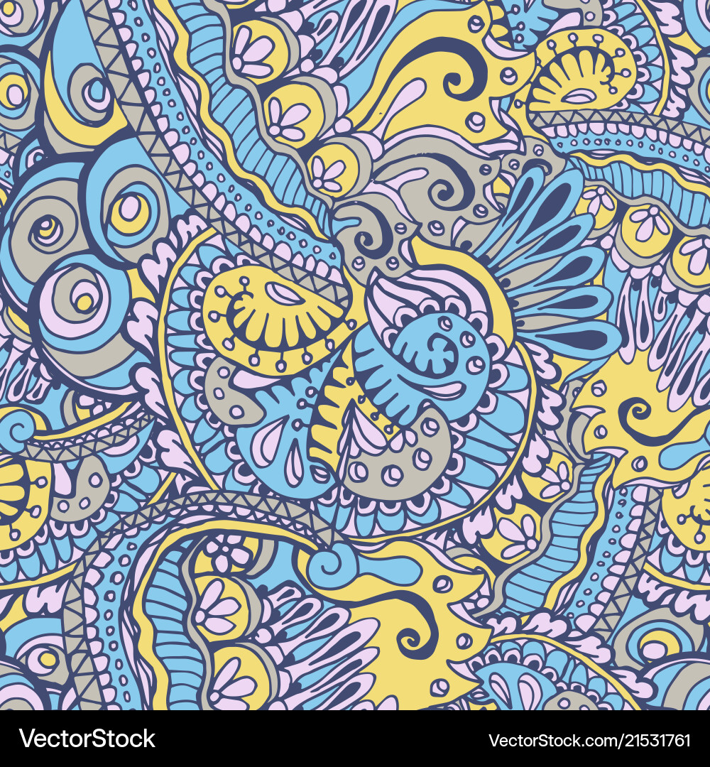 Flower seamless pattern or floral slavic ornate Vector Image
