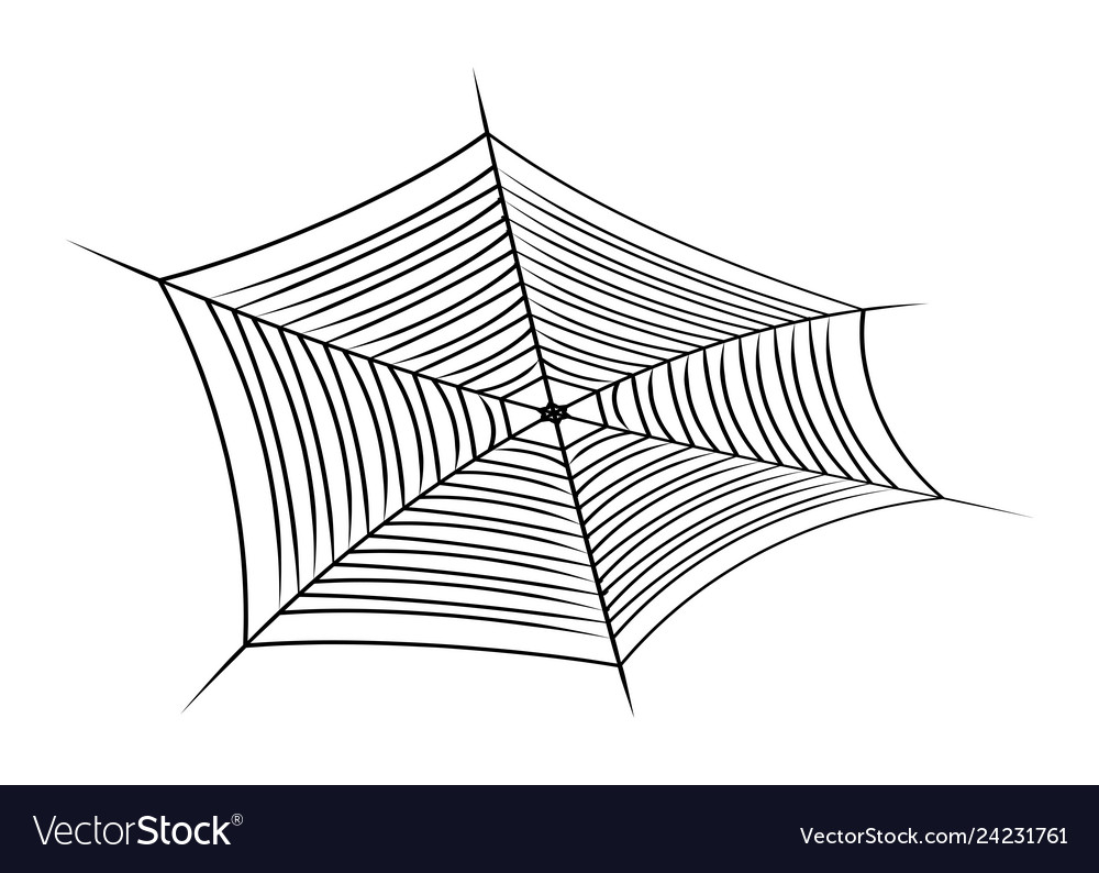 Halloween spider web cobweb symbol icon isolated Vector Image