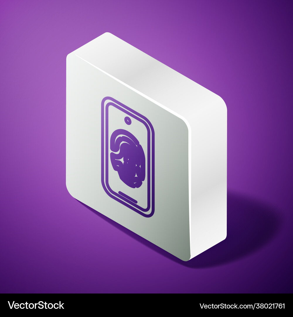 Isometric line smartphone with fingerprint scanner