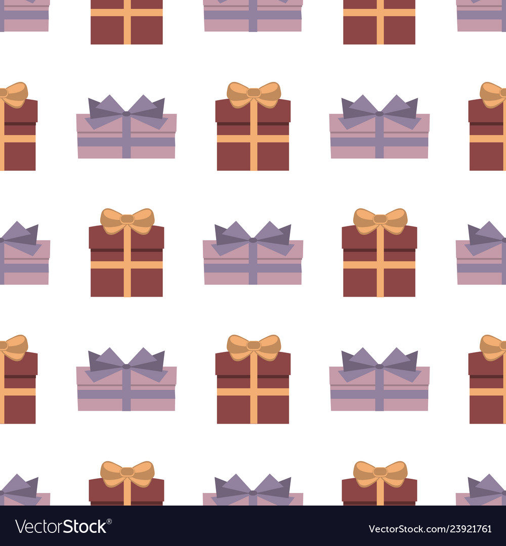 Seamless pattern with gift boxes Royalty Free Vector Image