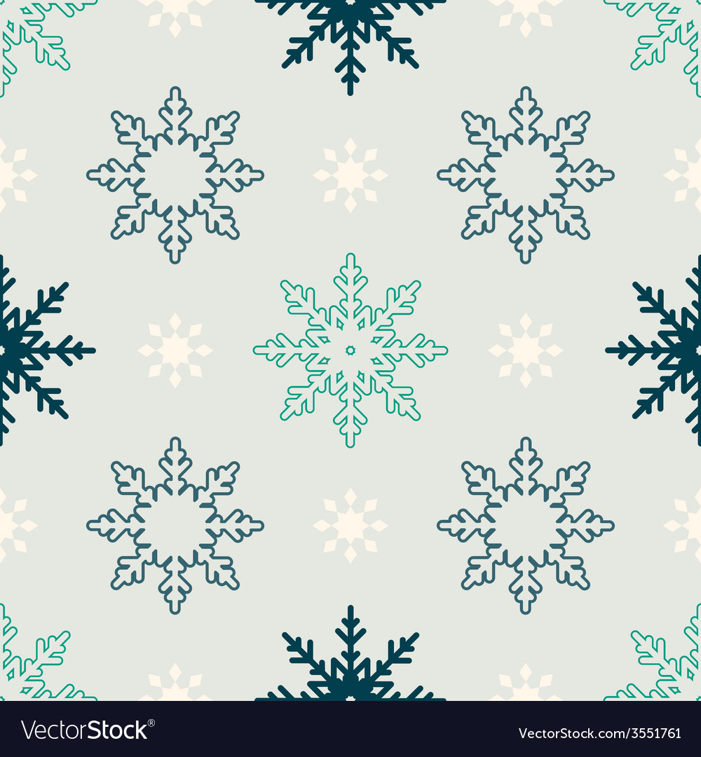 Snowflakes seamless pattern Royalty Free Vector Image