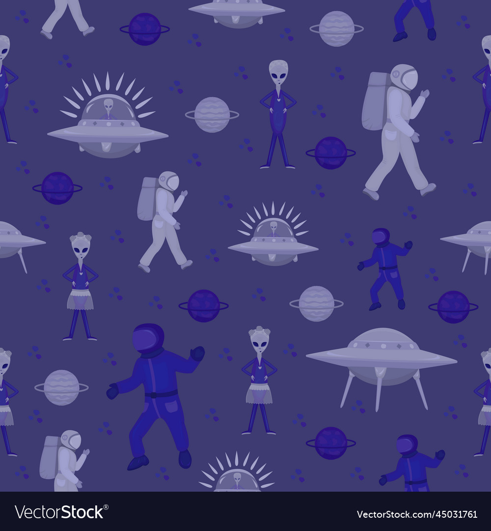 Space theme seamless pattern Royalty Free Vector Image