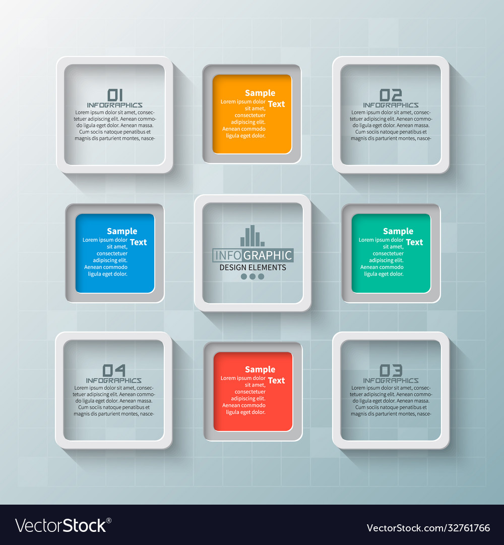 Abstract 3d paper infographics business template Vector Image Abstract 3d paper infographics business template Vector Image