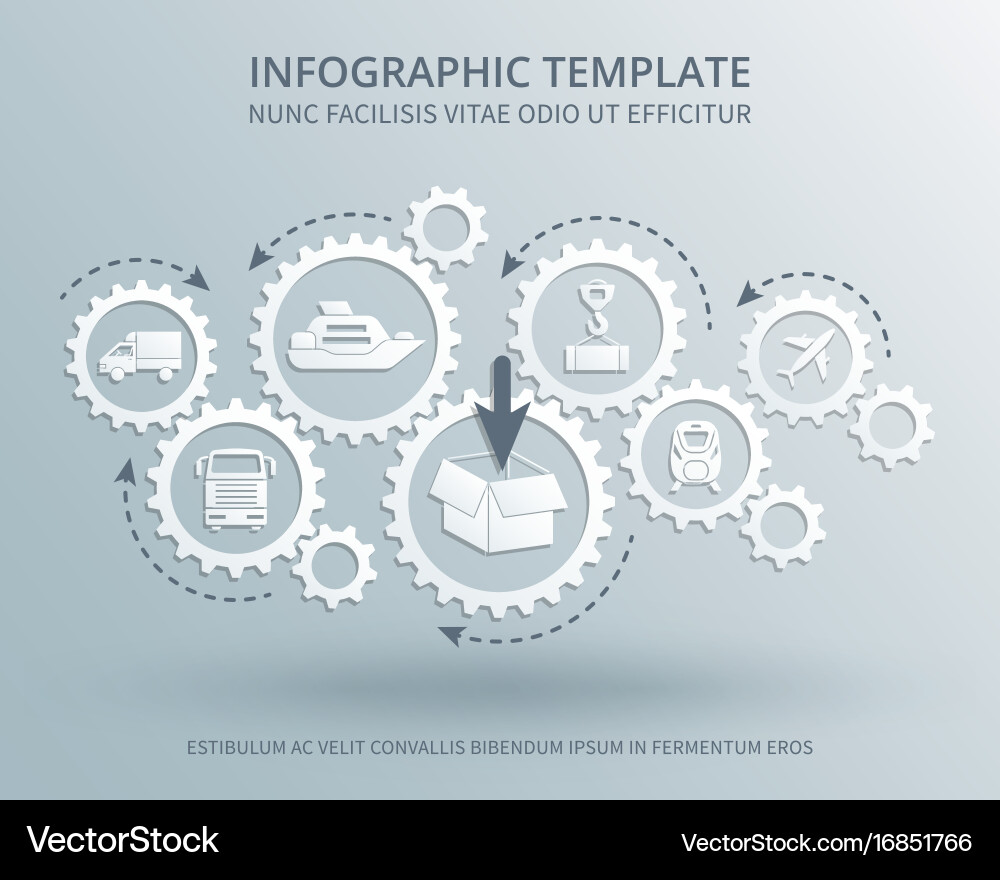 Delivery and distribution business consent Vector Image