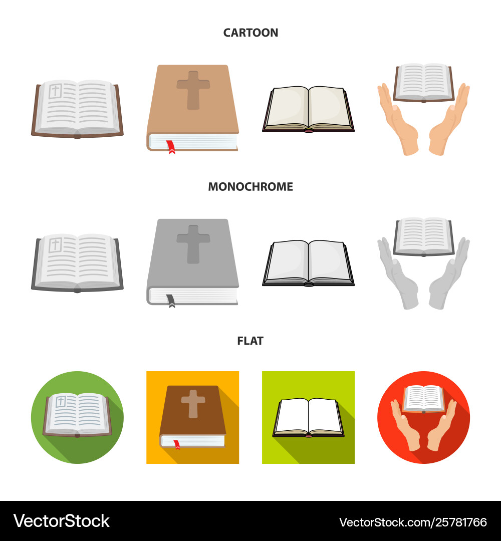 Design book and christian symbol Royalty Free Vector Image