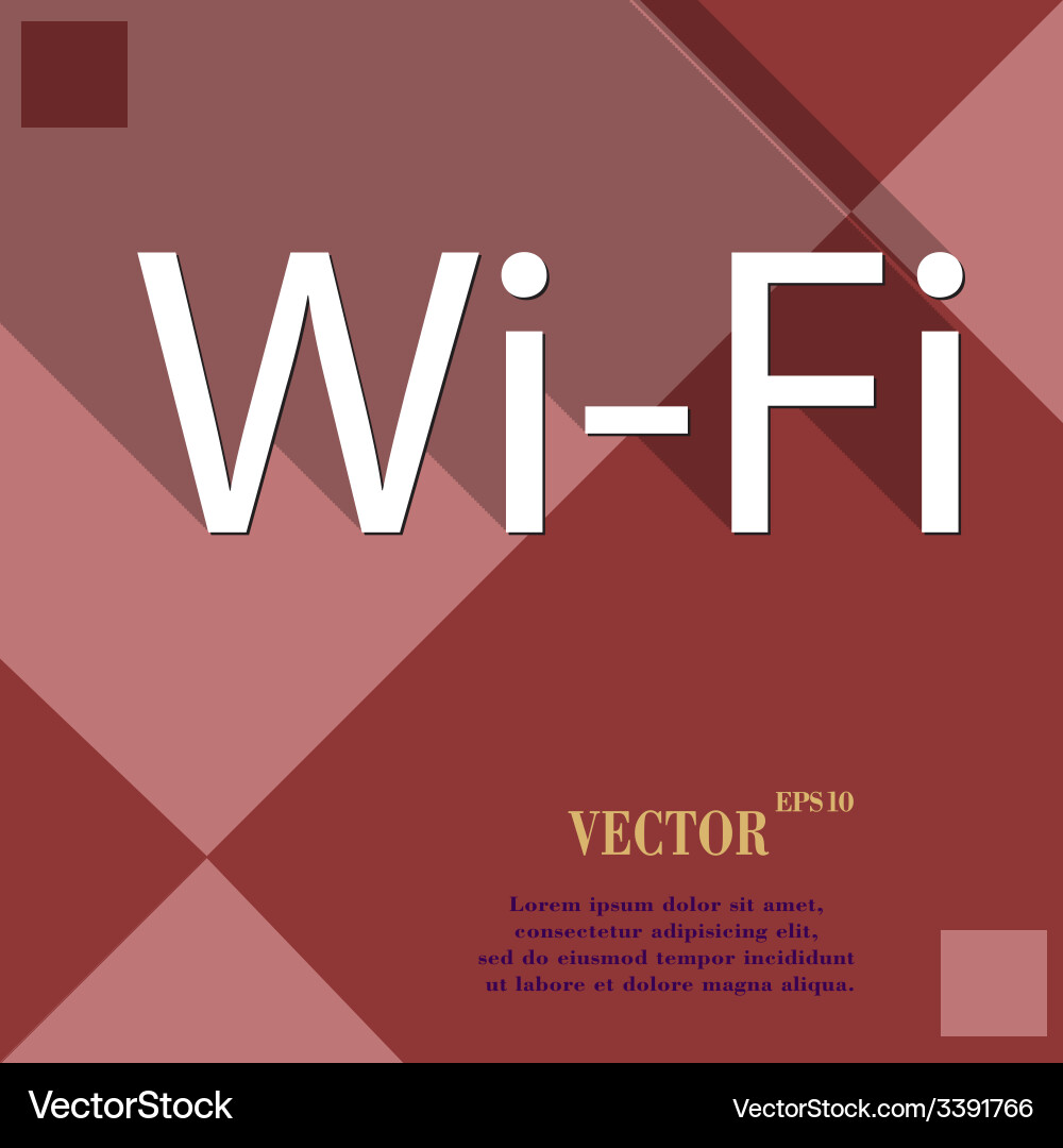 Free wifi icon symbol flat modern web design Vector Image