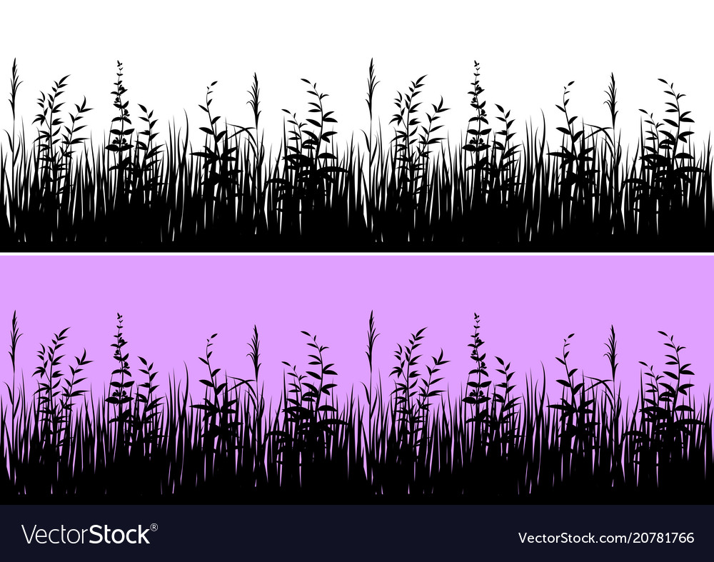 Grass silhouette seamless Royalty Free Vector Image Grass silhouette seamless Royalty Free Vector Image