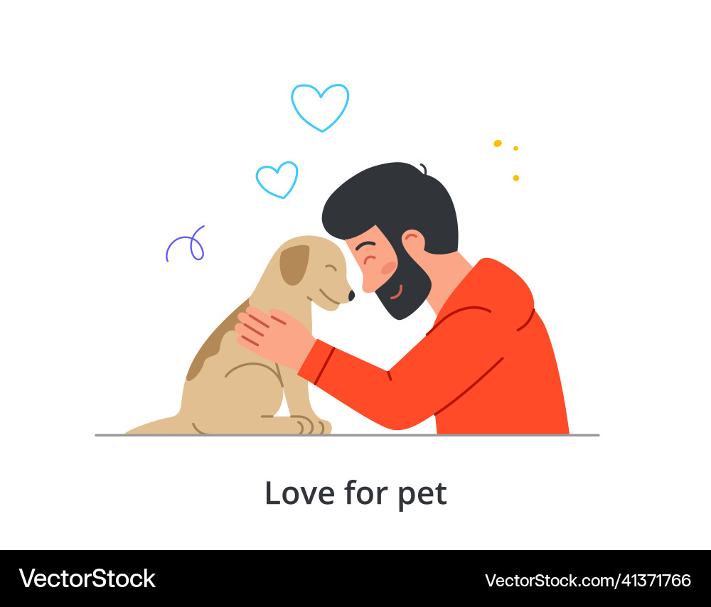 Happy pet owner abstract concept Royalty Free Vector Image