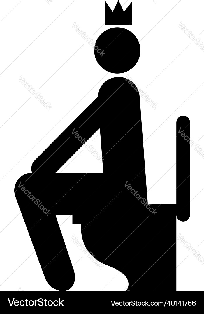 Man sitting on a toilet icon Royalty Free Vector Image