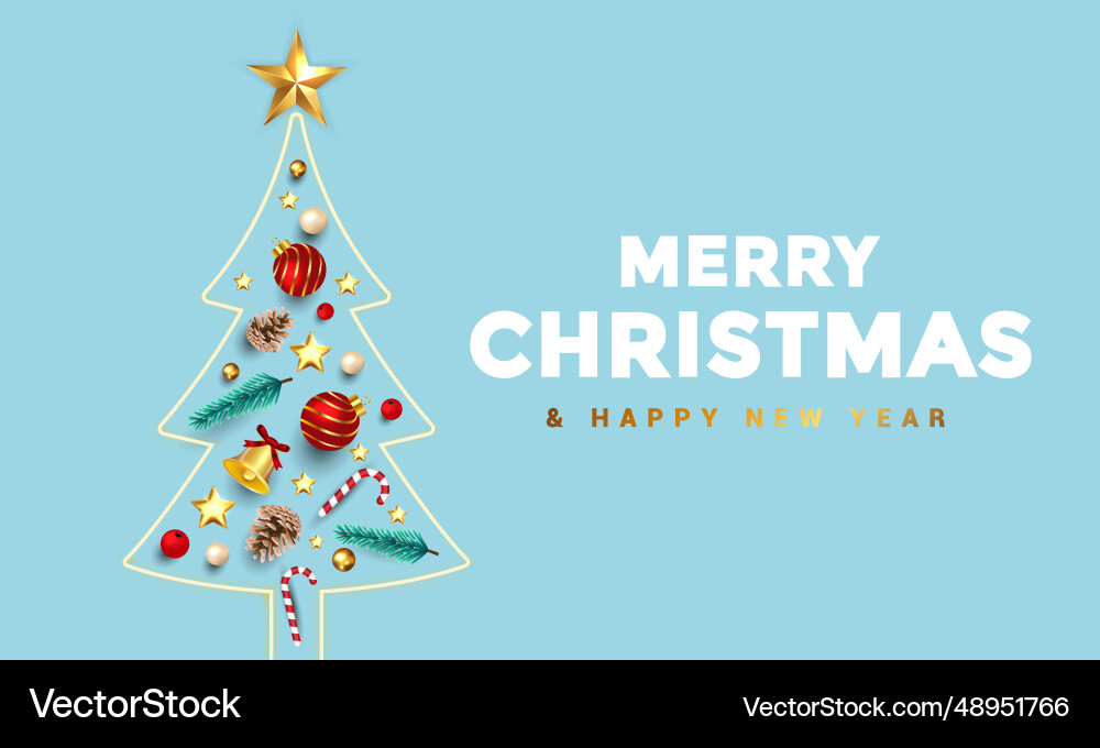 Merry christmas and hny 2 Royalty Free Vector Image