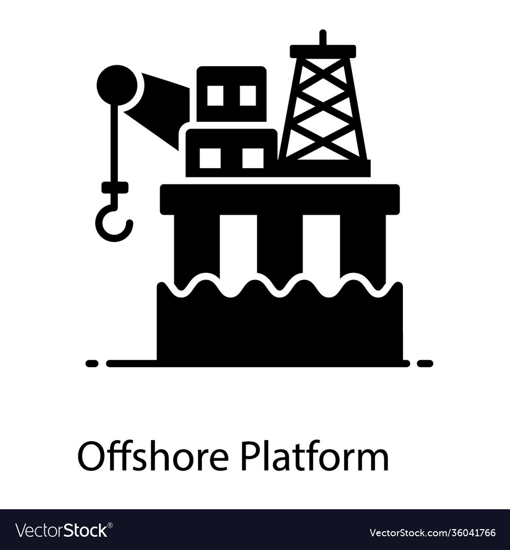 Offshore platform Royalty Free Vector Image - VectorStock