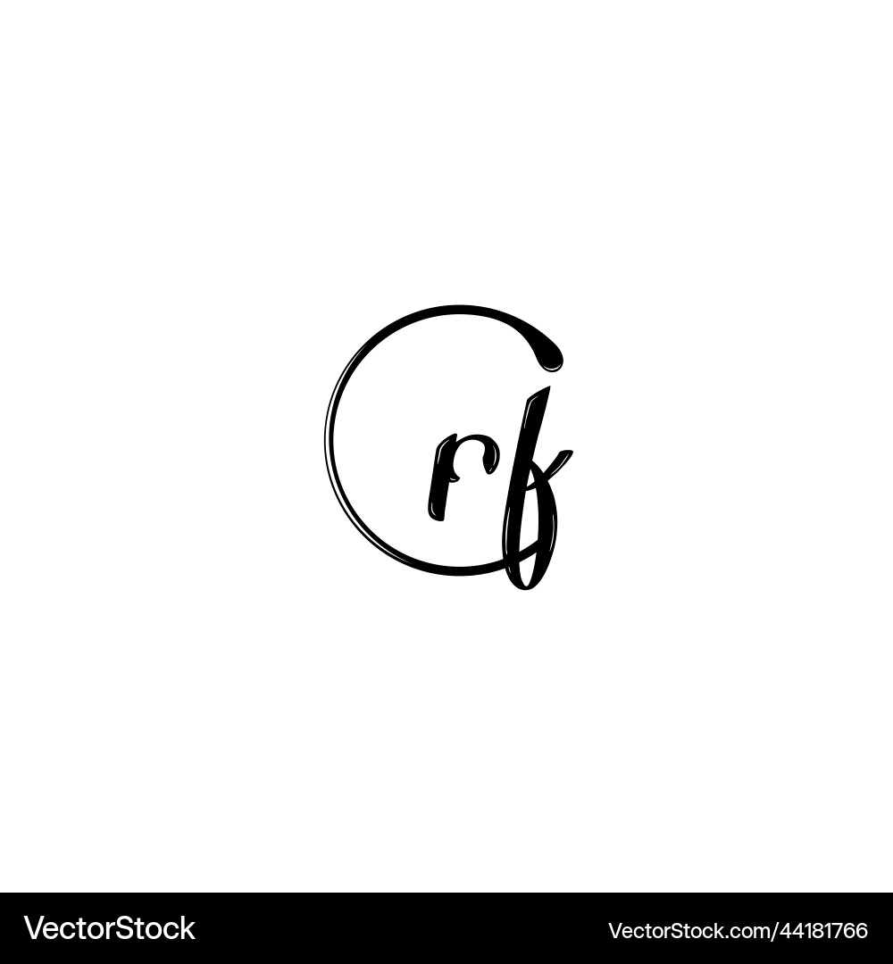 Rf stylish fashion logo initial concept with high Vector Image