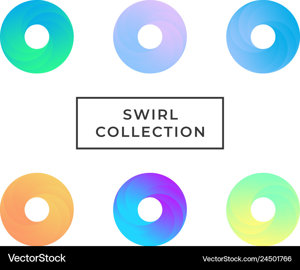 Set of swirl Royalty Free Vector Image - VectorStock