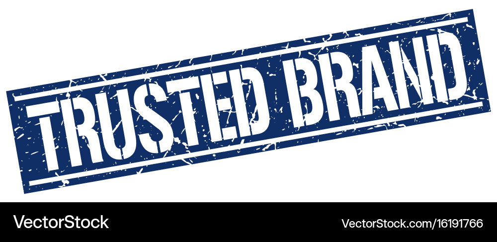 Trusted brand square grunge stamp Royalty Free Vector Image