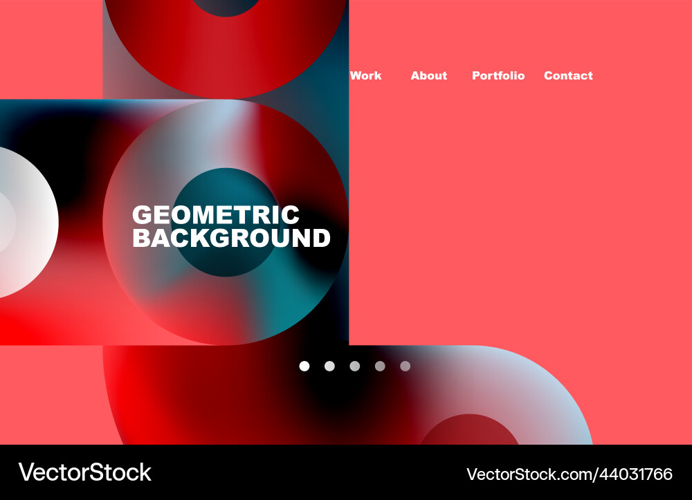 Website landing page abstract geometric background