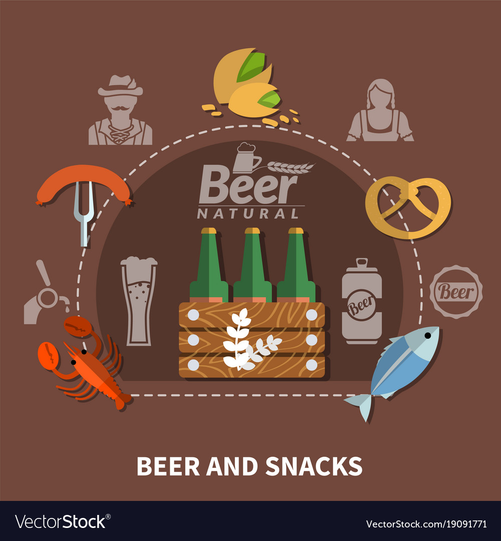 Beer flat Royalty Free Vector Image - VectorStock