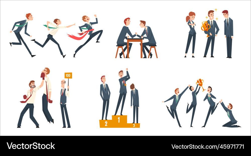 Business people taking part in professional Vector Image
