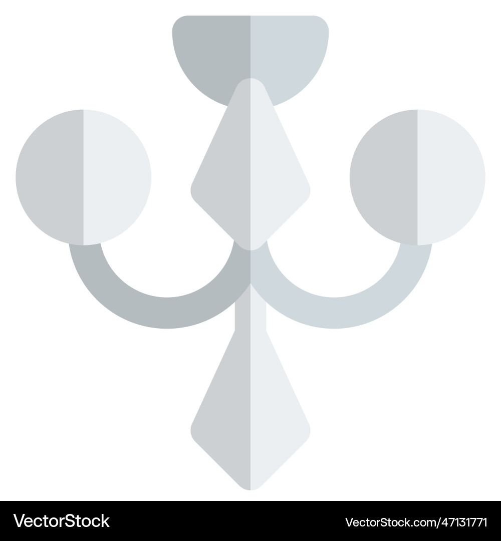 Chandelier multi-arm fancy light fixture Vector Image