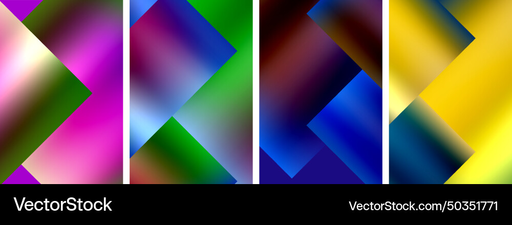 Colorful metal square abstract poster backgrounds Vector Image