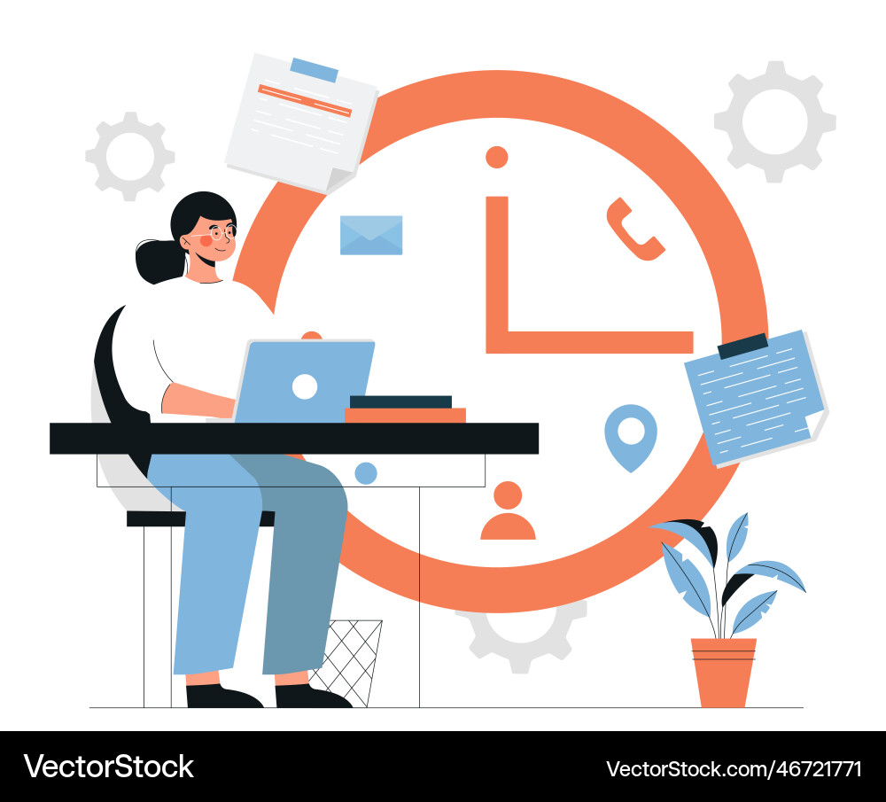 Concept of secretary Royalty Free Vector Image