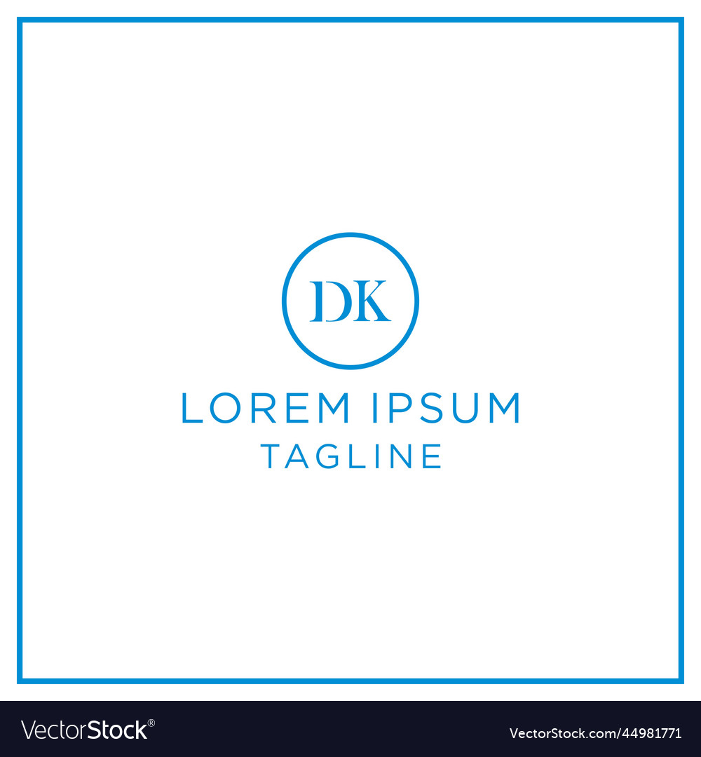 Dk circle logo Royalty Free Vector Image - VectorStock