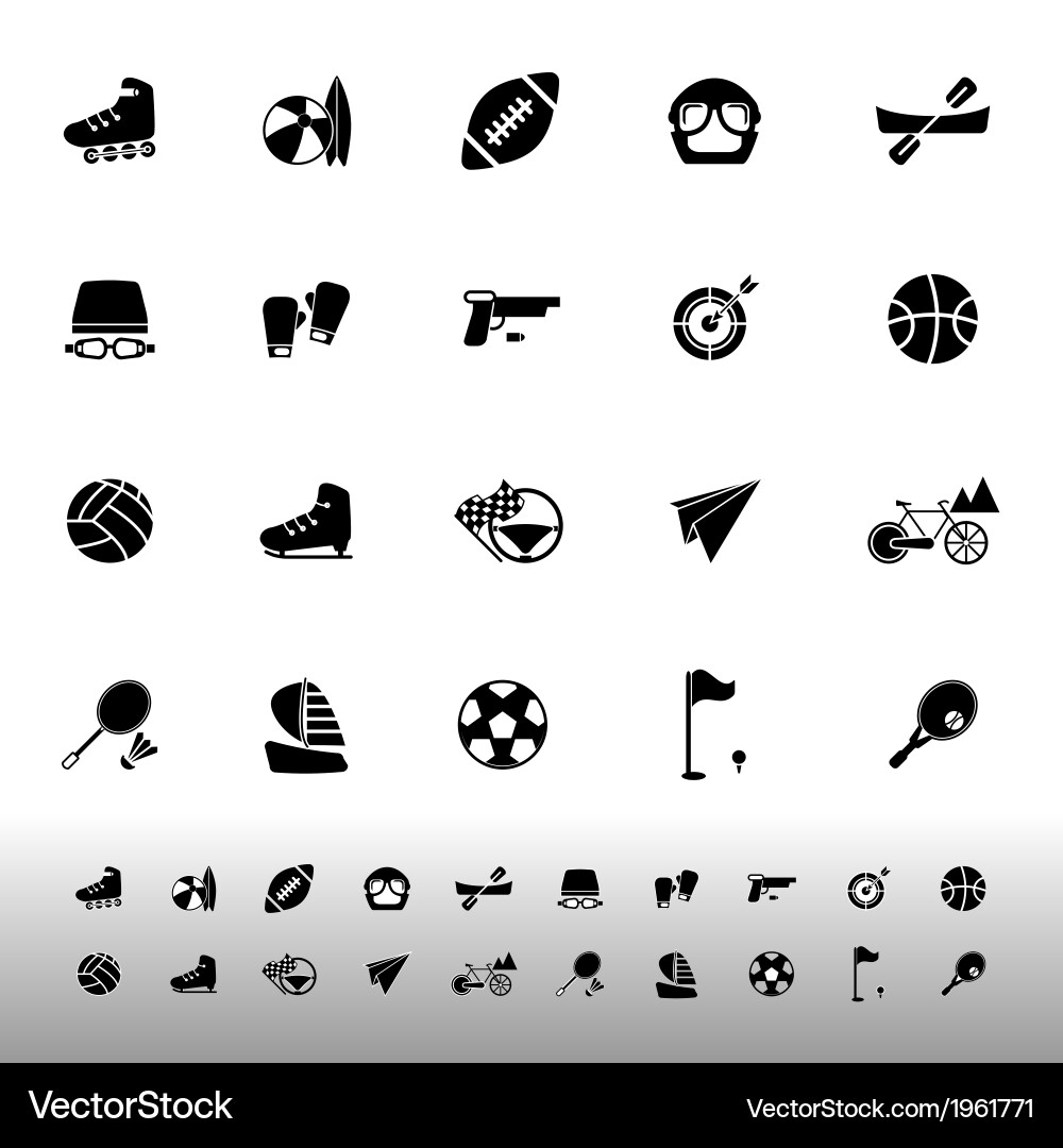 Extreme sport icons on white background Royalty Free Vector