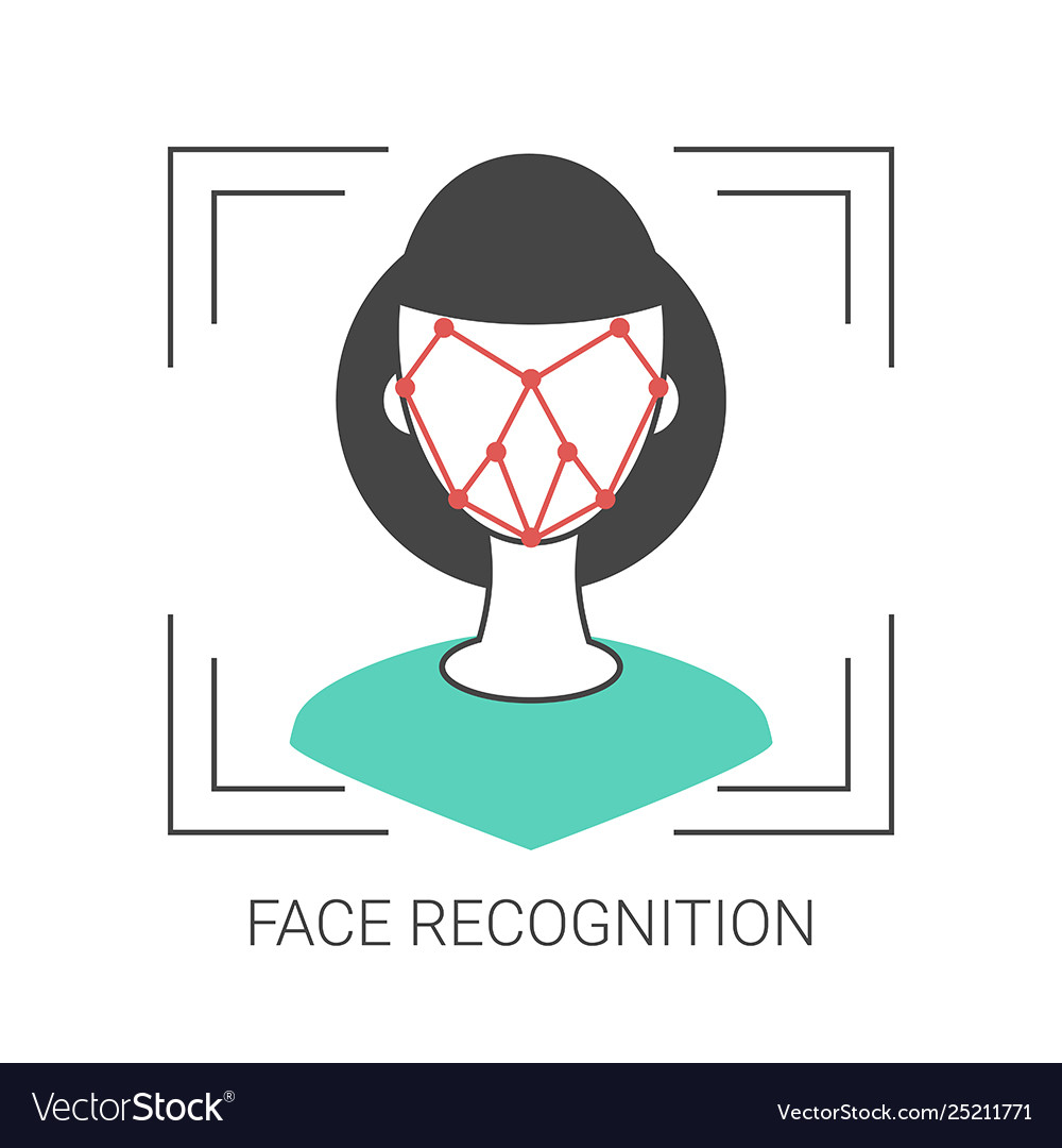 Face recognition concept Royalty Free Vector Image