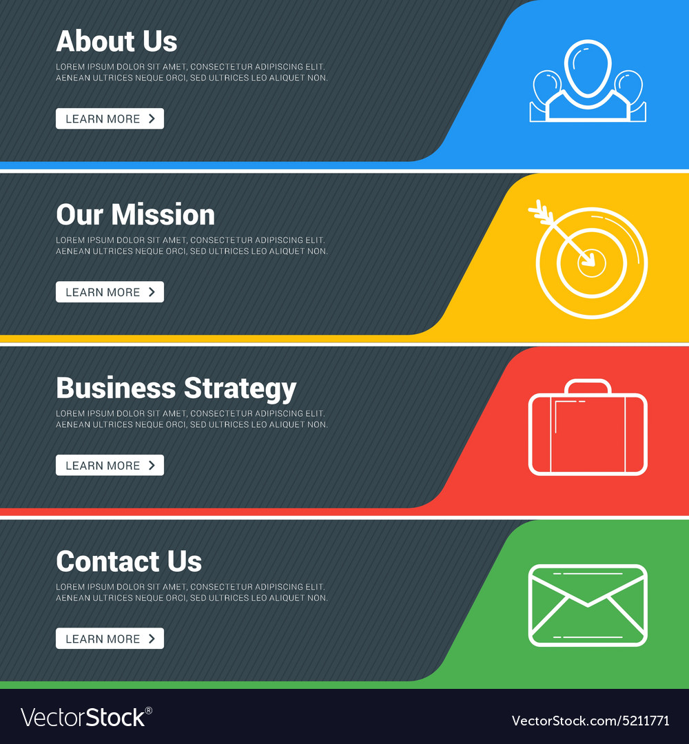 Flat design concept set of web banners template Vector Image