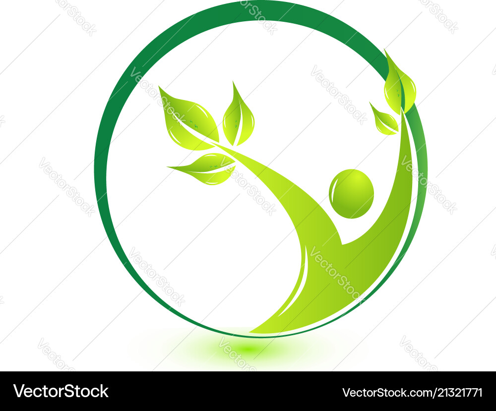 Health nature eco friendly user icon Royalty Free Vector
