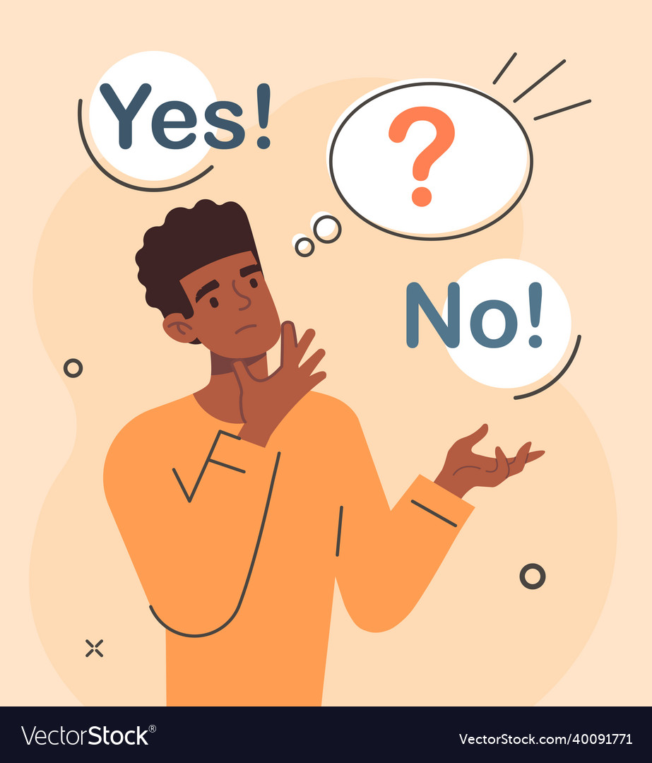 Man make decision Royalty Free Vector Image - VectorStock