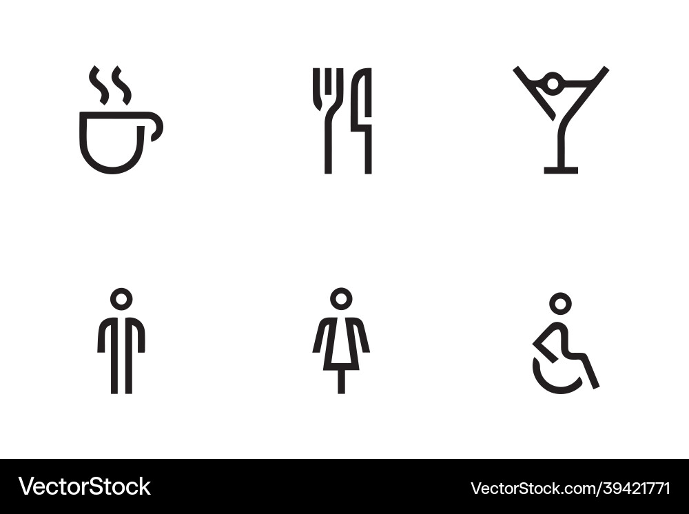 Modern collection of simple icons Royalty Free Vector Image