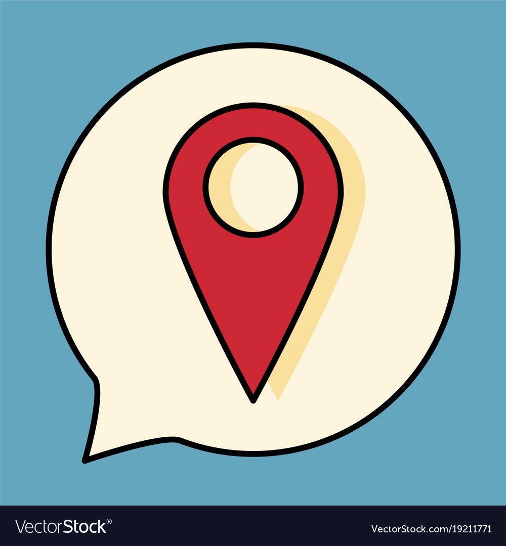 Navigation geolocation icon in flat design Vector Image