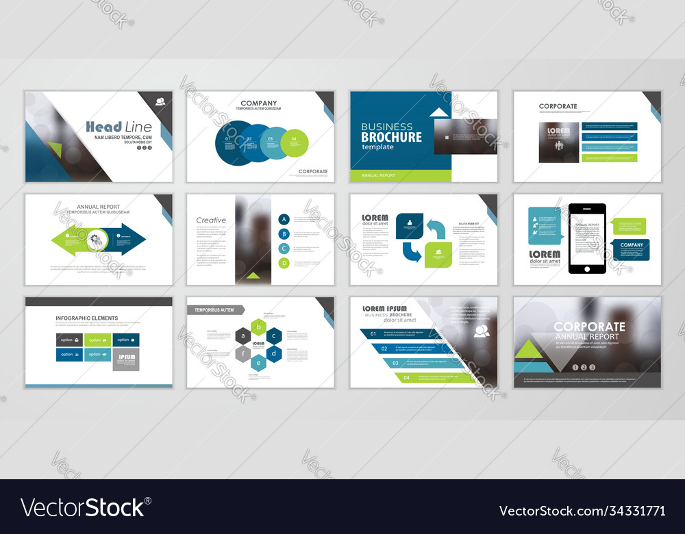 Presentation flyer set Royalty Free Vector Image
