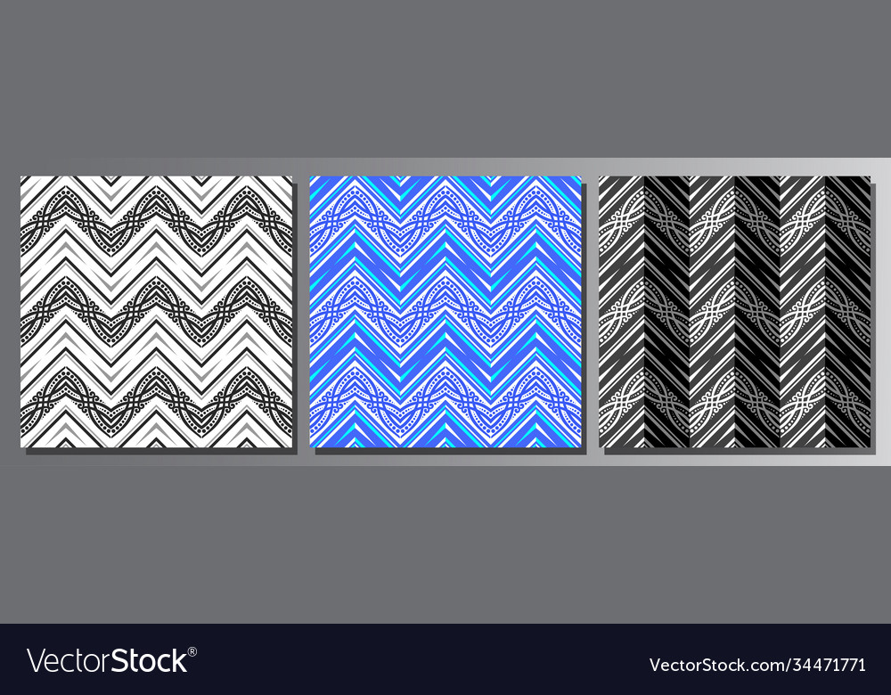 Set seamless patterns Royalty Free Vector Image