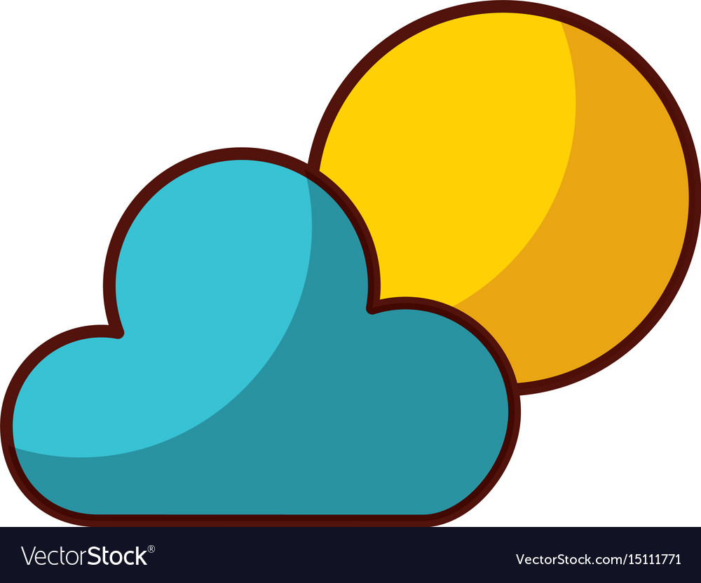 Shadow sun and cloud Royalty Free Vector Image
