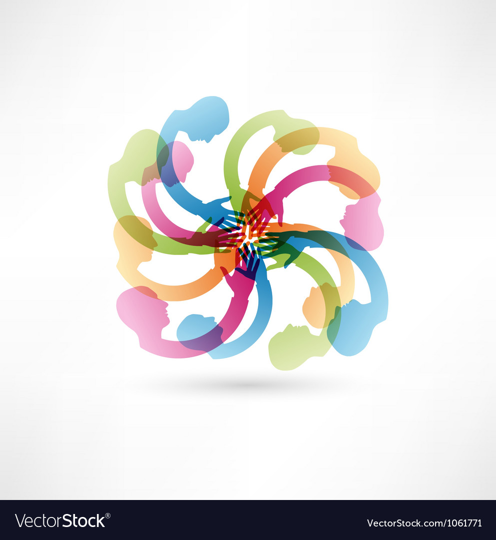 Teamwork hands Royalty Free Vector Image - VectorStock