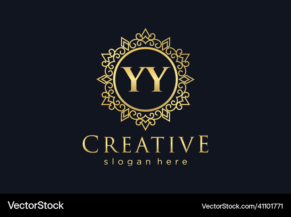 Yy initial letter luxury calligraphic feminine Vector Image