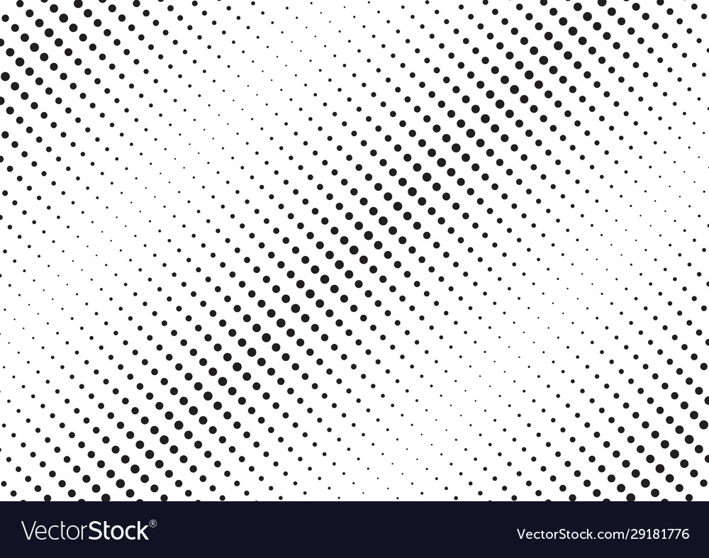 Abstract black diagonal halftone pattern on white Vector Image