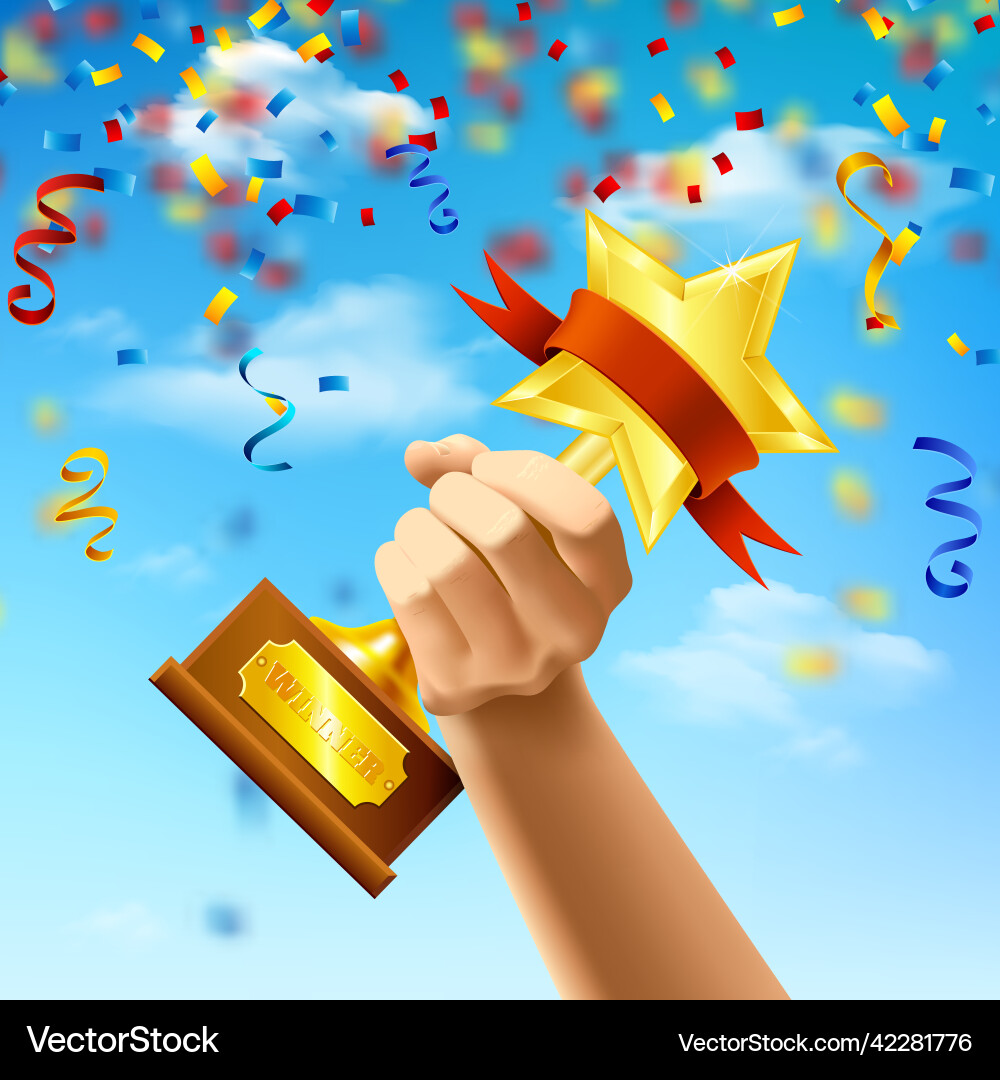 Award of winner realistic Royalty Free Vector Image
