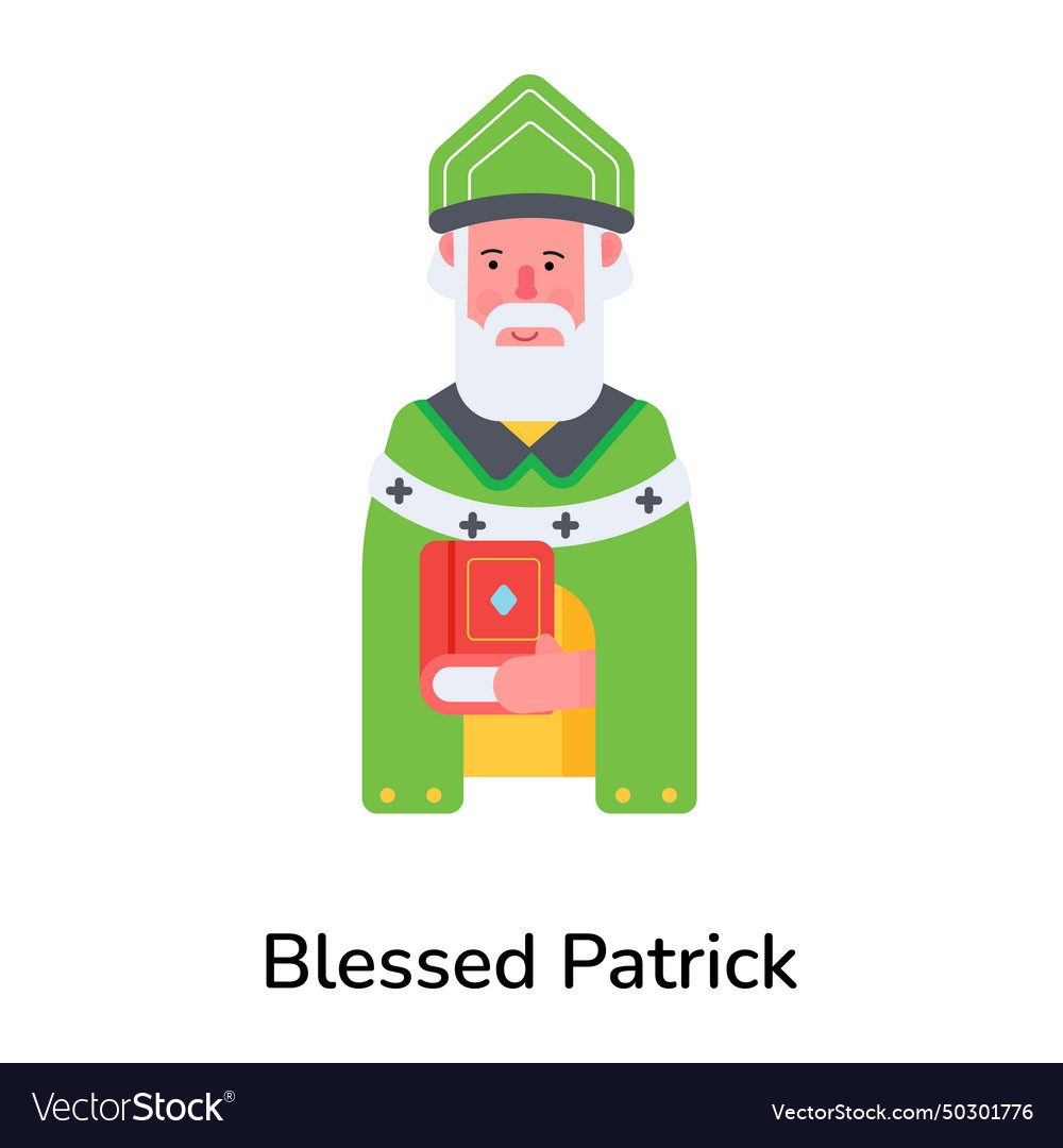 Blessed patrick Royalty Free Vector Image - VectorStock