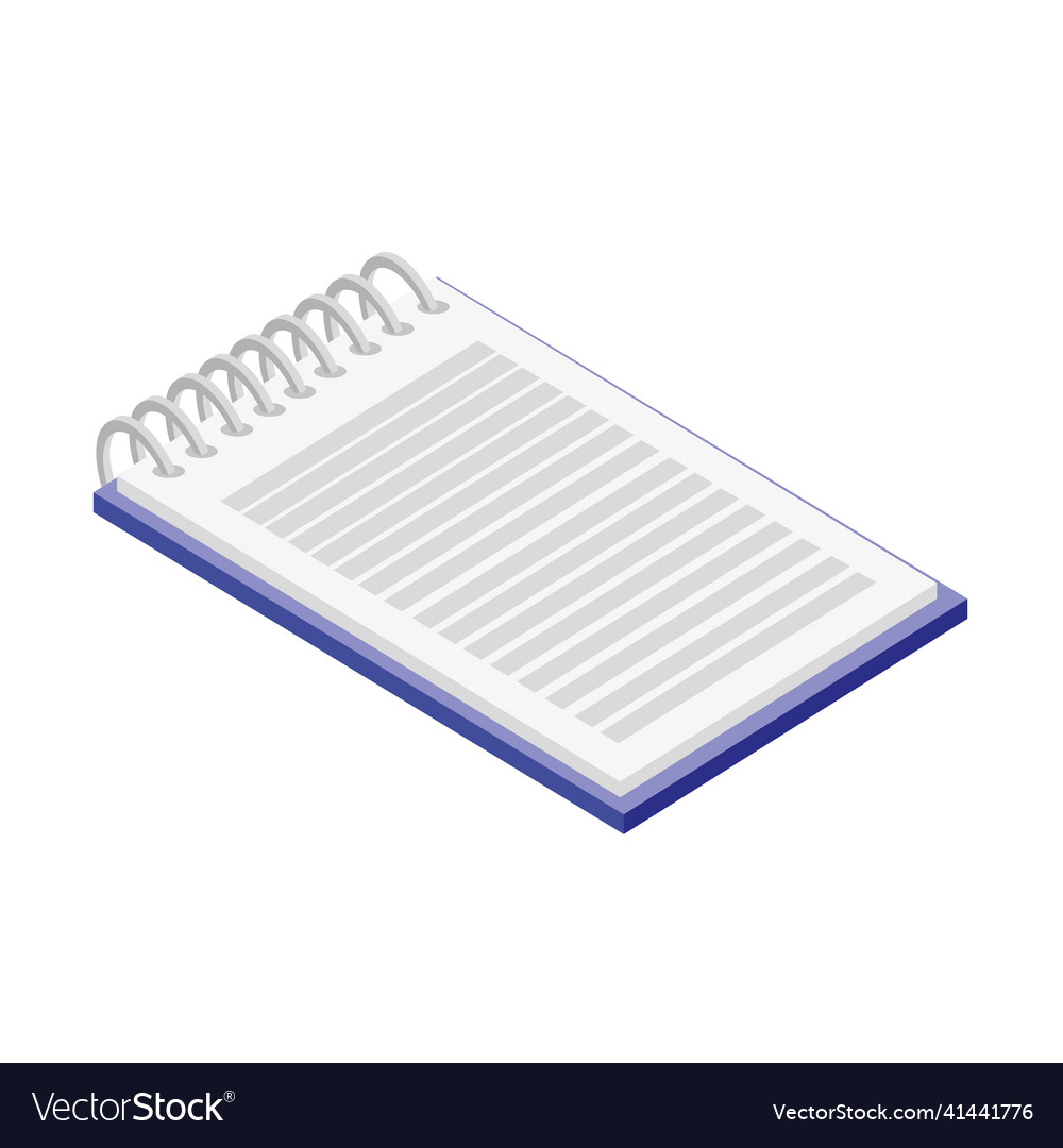 Notebook school open Royalty Free Vector Image