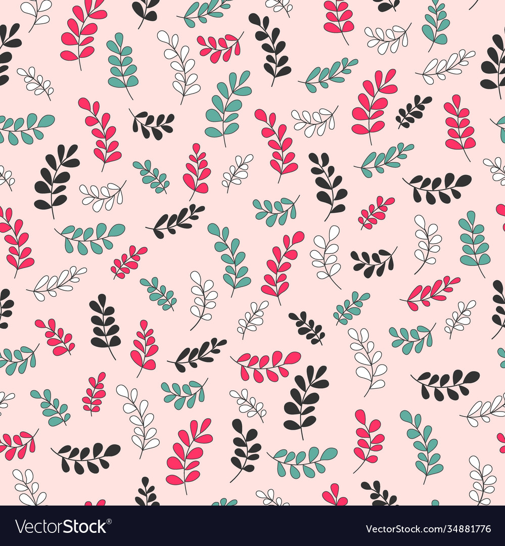 Seamless cute pattern on pink background Vector Image