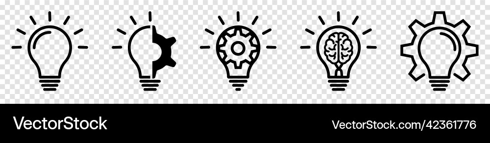 Set of innovation icons Royalty Free Vector Image