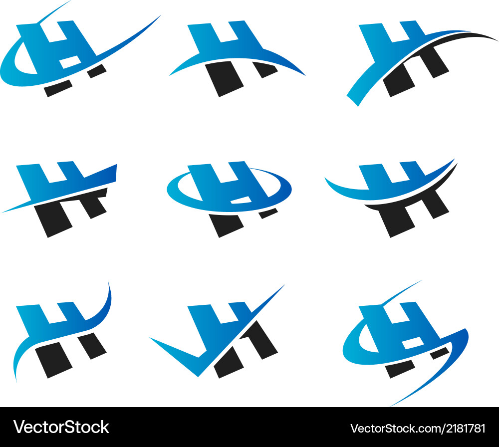 Alphabet h logo icons Royalty Free Vector Image