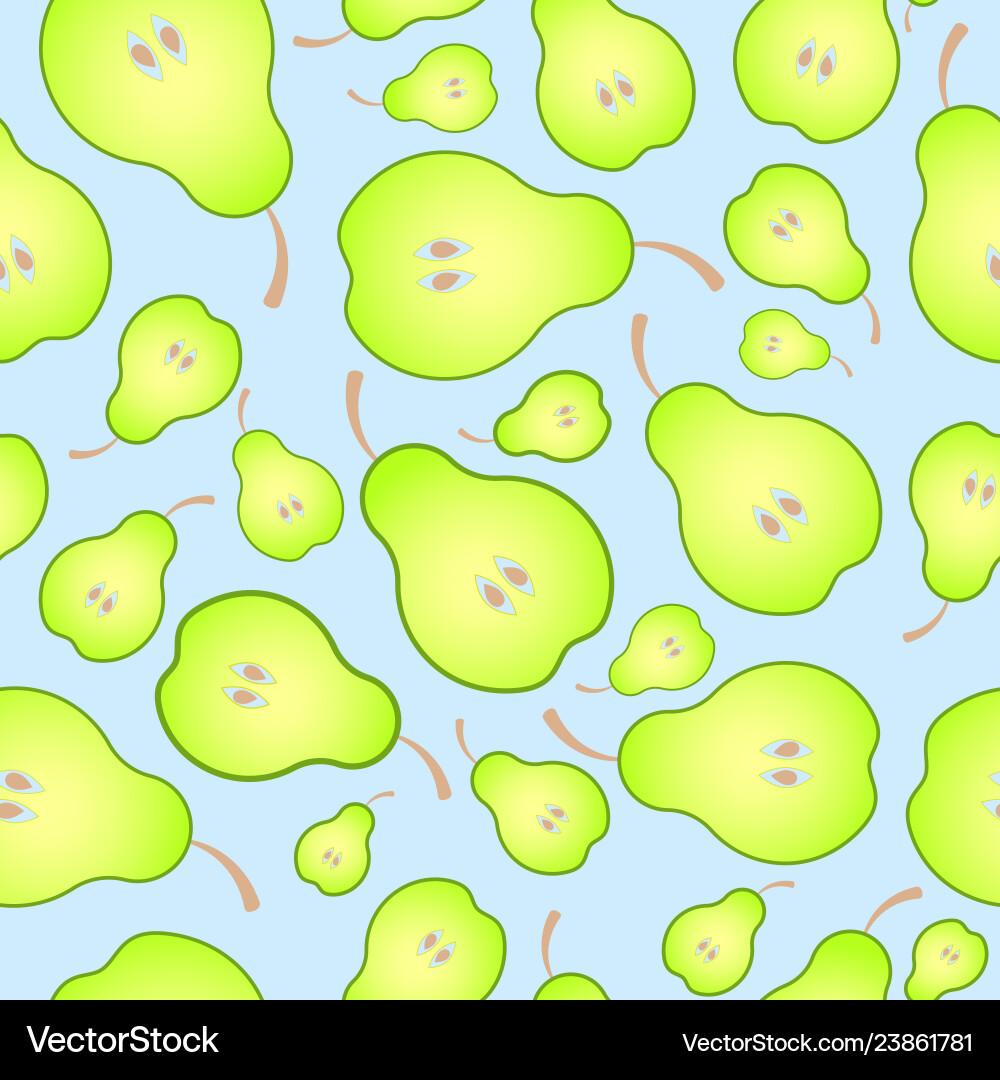 Bright seamless pattern background of halved ripe Vector Image