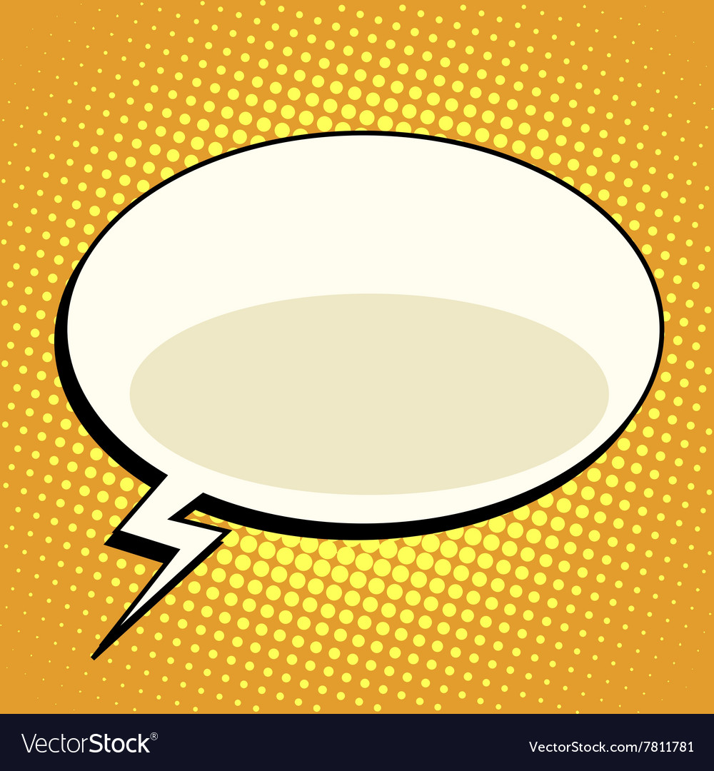 Cloud comic bubble retro background for text Vector Image