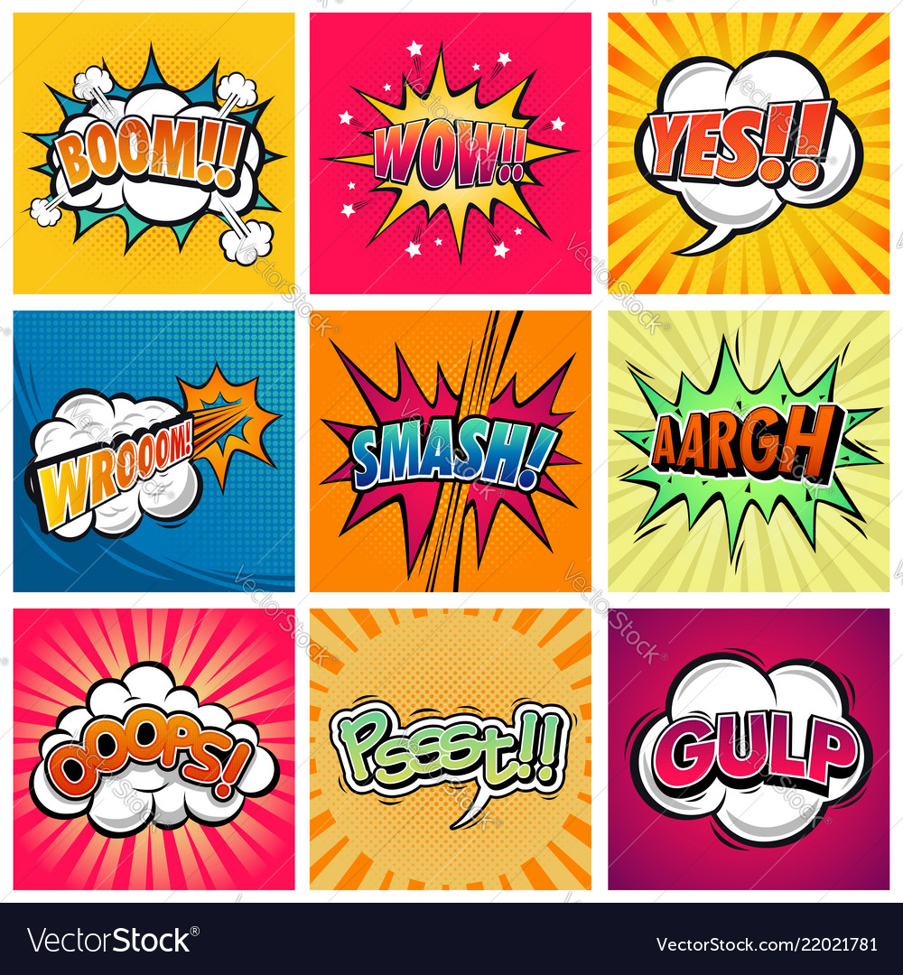 Comic expression Royalty Free Vector Image - VectorStock