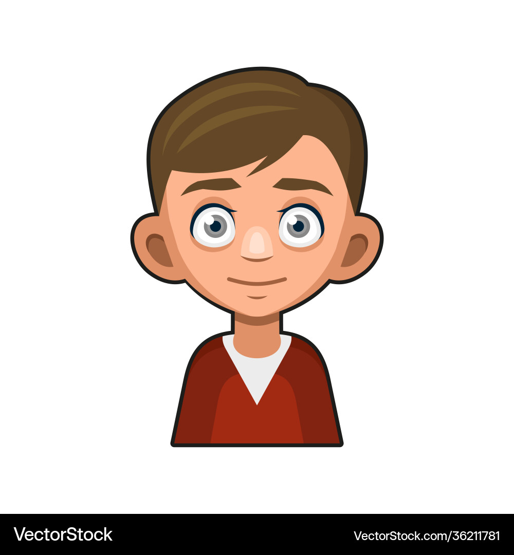 Cute young man avatar character cartoon style Vector Image